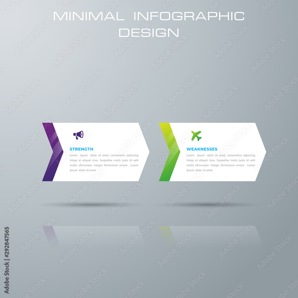 Infographic template with 2 options, workflow, process chart,Timeline ...