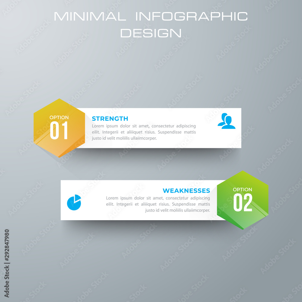 Infographic template with 2 options, workflow, process chart,Timeline ...