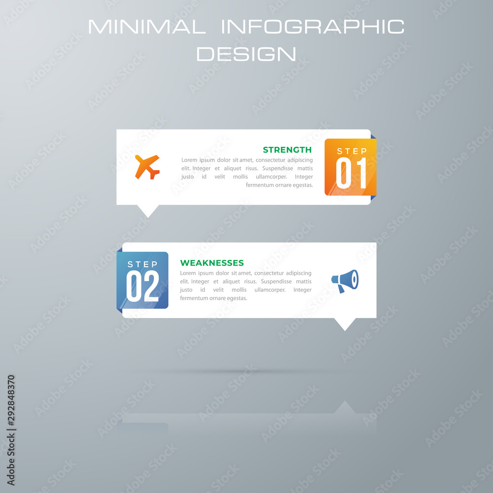 Infographic template with 2 options, workflow, process chart,Timeline ...