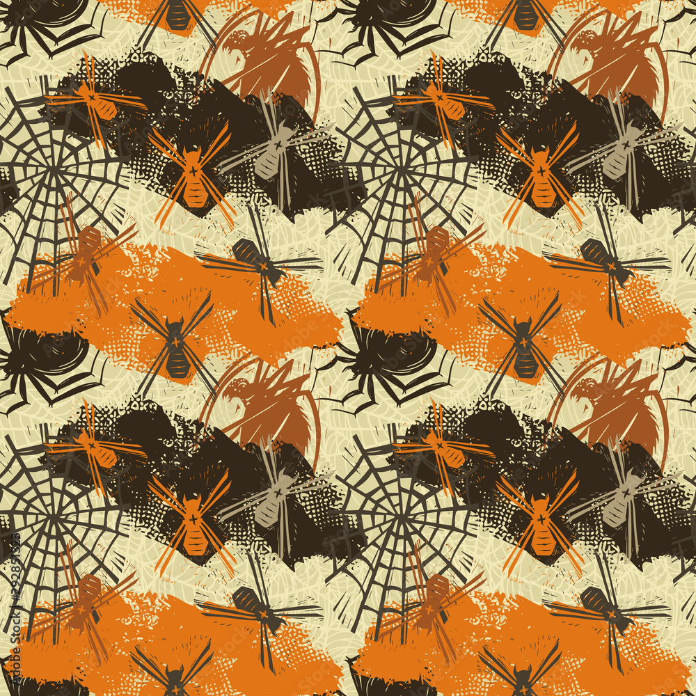 Vecteur Stock Abstract seamless halloween pattern for girls, boys ... Vecteur Stock Abstract seamless halloween pattern for girls, boys ...