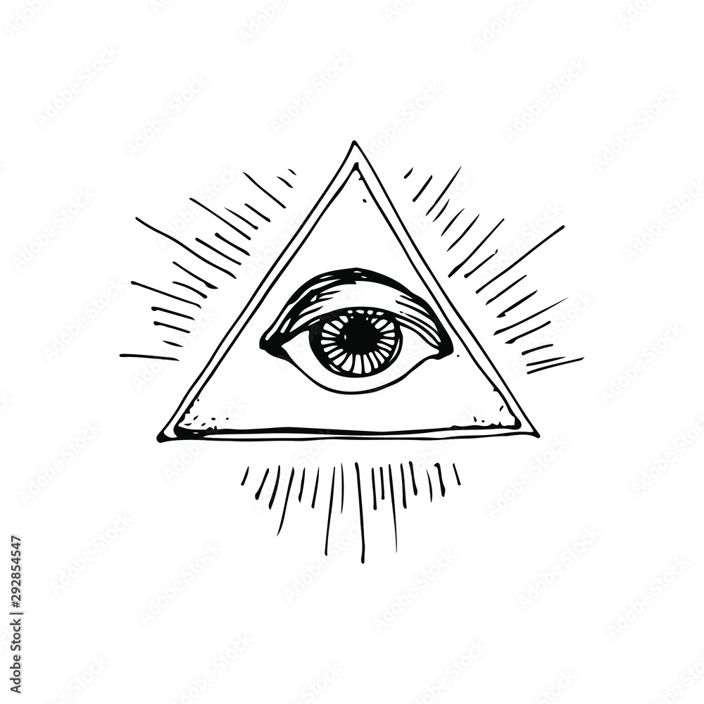 Triangle Eye Drawing