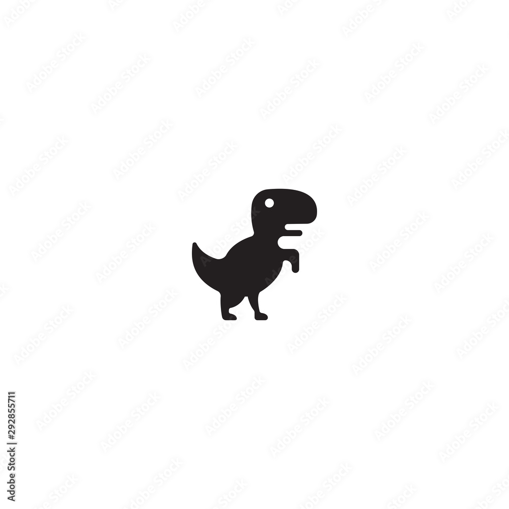 dinosaur logo icon - vector Stock Vector | Adobe Stock