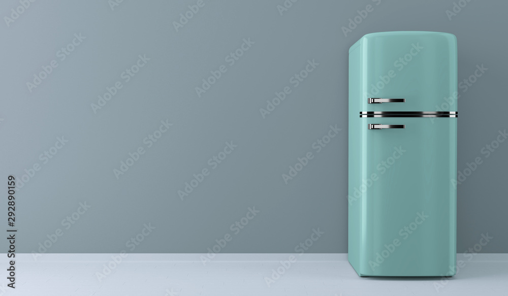refrigerator interior on dark grey background Stock Illustration ...