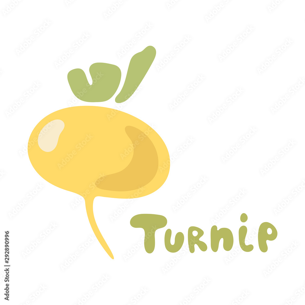Turnip icon in flat style isolated on white background. Turnip icon in ...