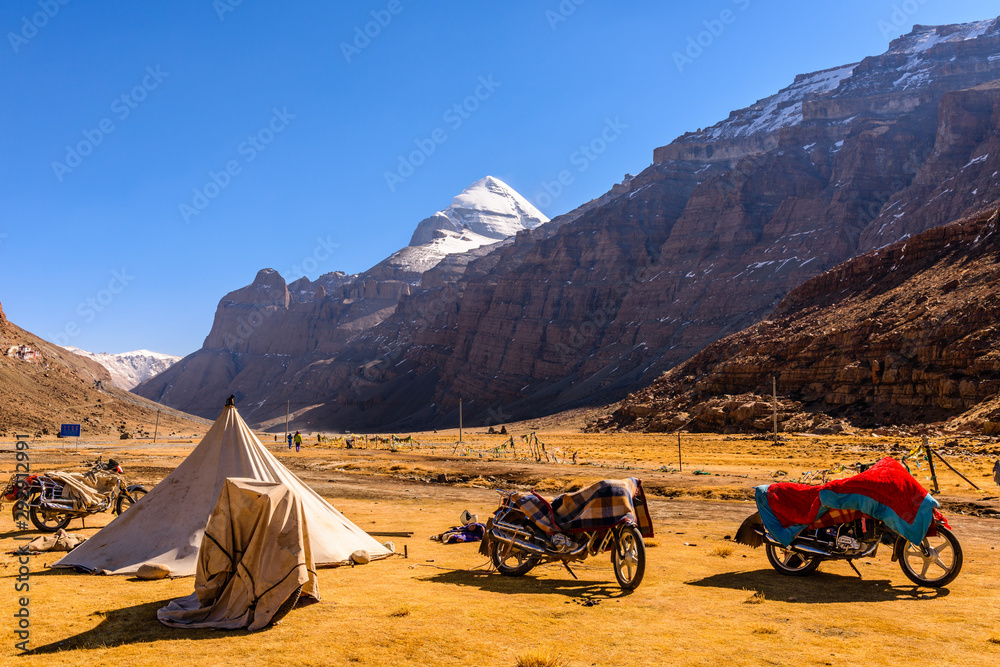 Tibetan Camp at Mount Kailash Stock Photo | Adobe Stock
