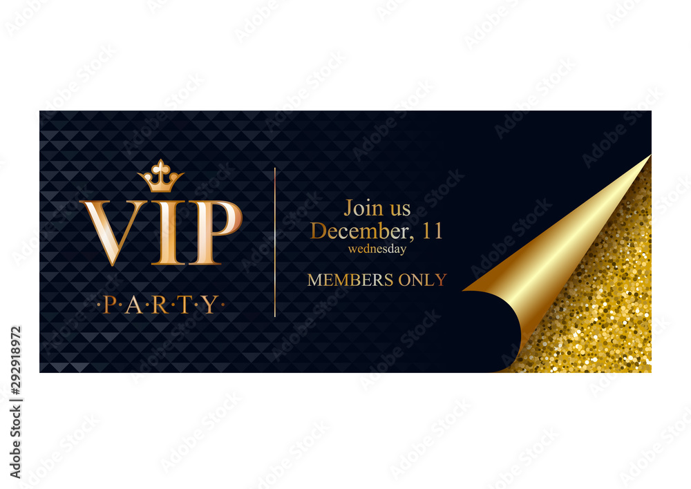 VIP invitation card premium design template. Stock Vector | Adobe Stock