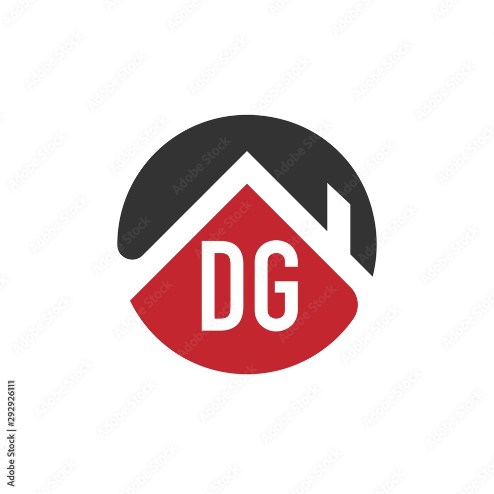 Initial Letter DG Building Logo Vector Design Template. Real Estate ...