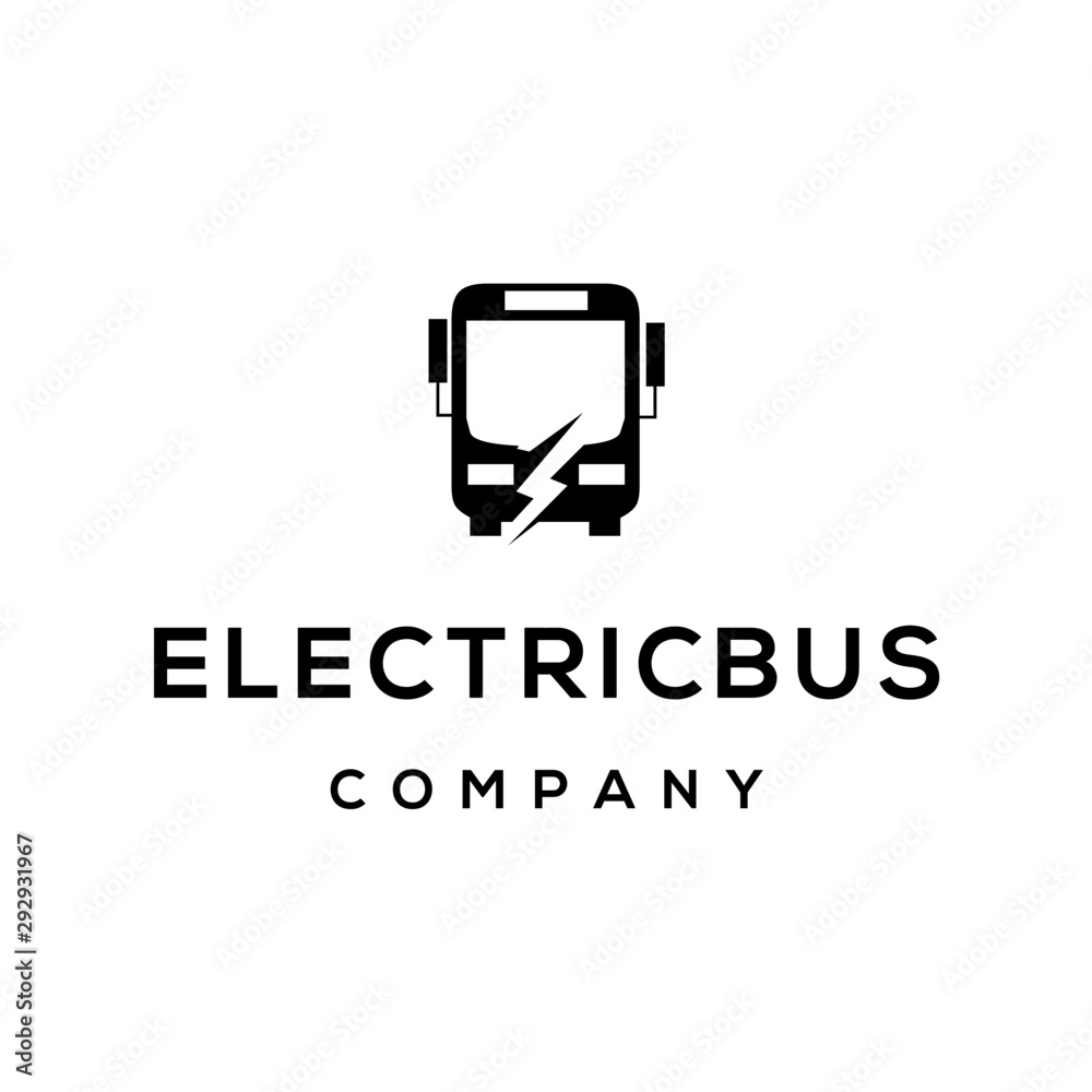 vector logo electric bus design template ready for use Stock Vector ...