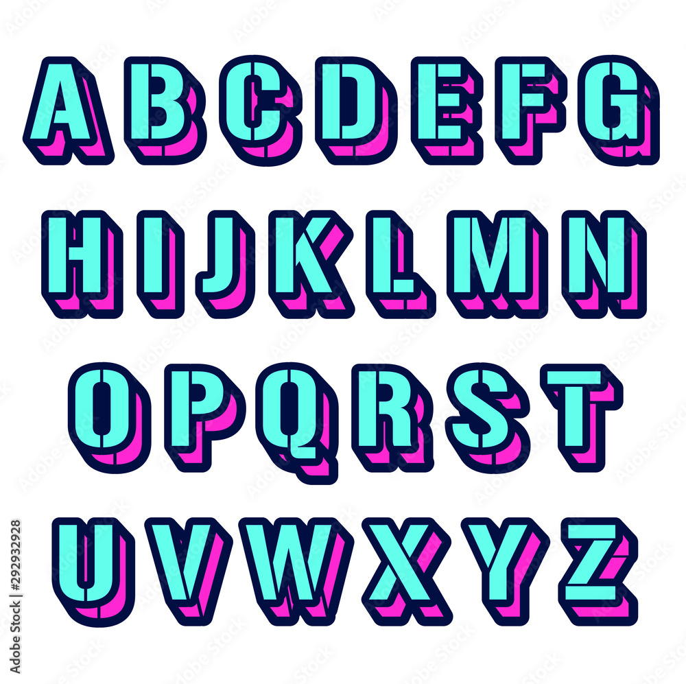 Vintage 3d Premium Rich Textured Alphabet. Super Detailed Retro Typeace ...