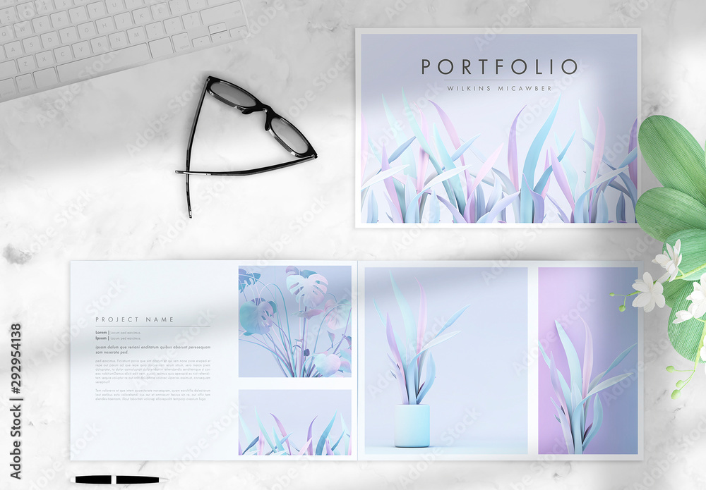 Minimalist Portfolio Layout Stock Template | Adobe Stock