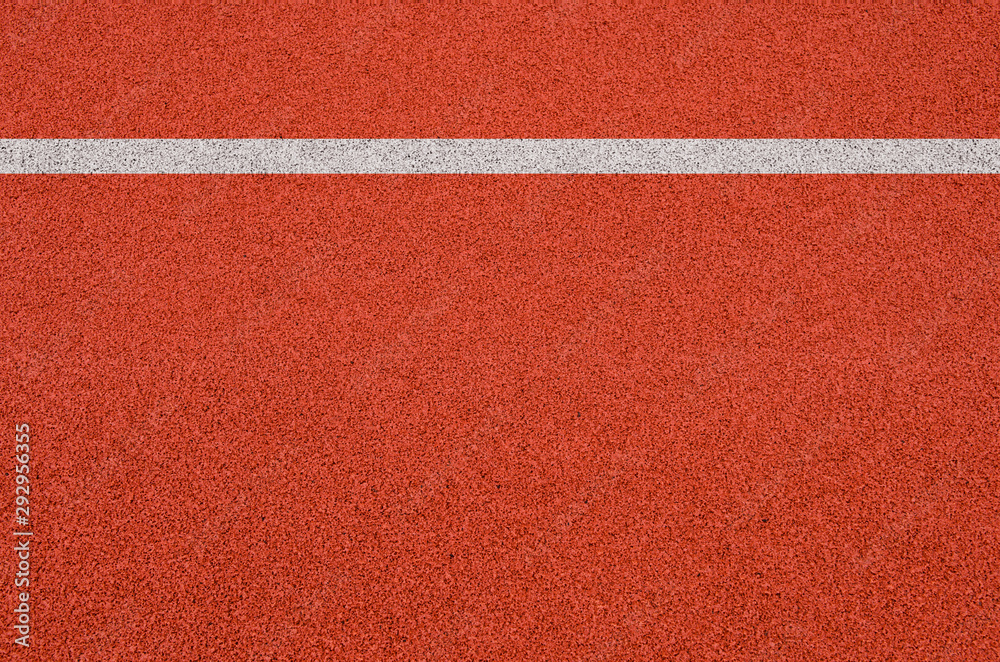 Top view of the running track rubber lanes cover texture with white ...