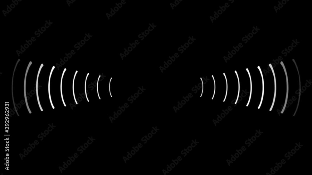 Radio waves Animation on Black Background Video Animation of Radio ...