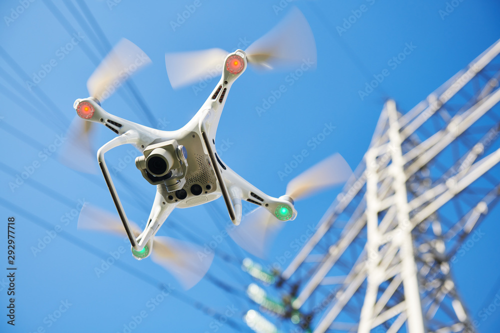 drone service. power electrical station inspection Stock Photo | Adobe ...