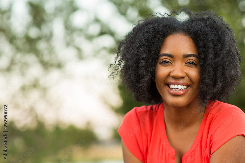 Smiling Woman Outside
