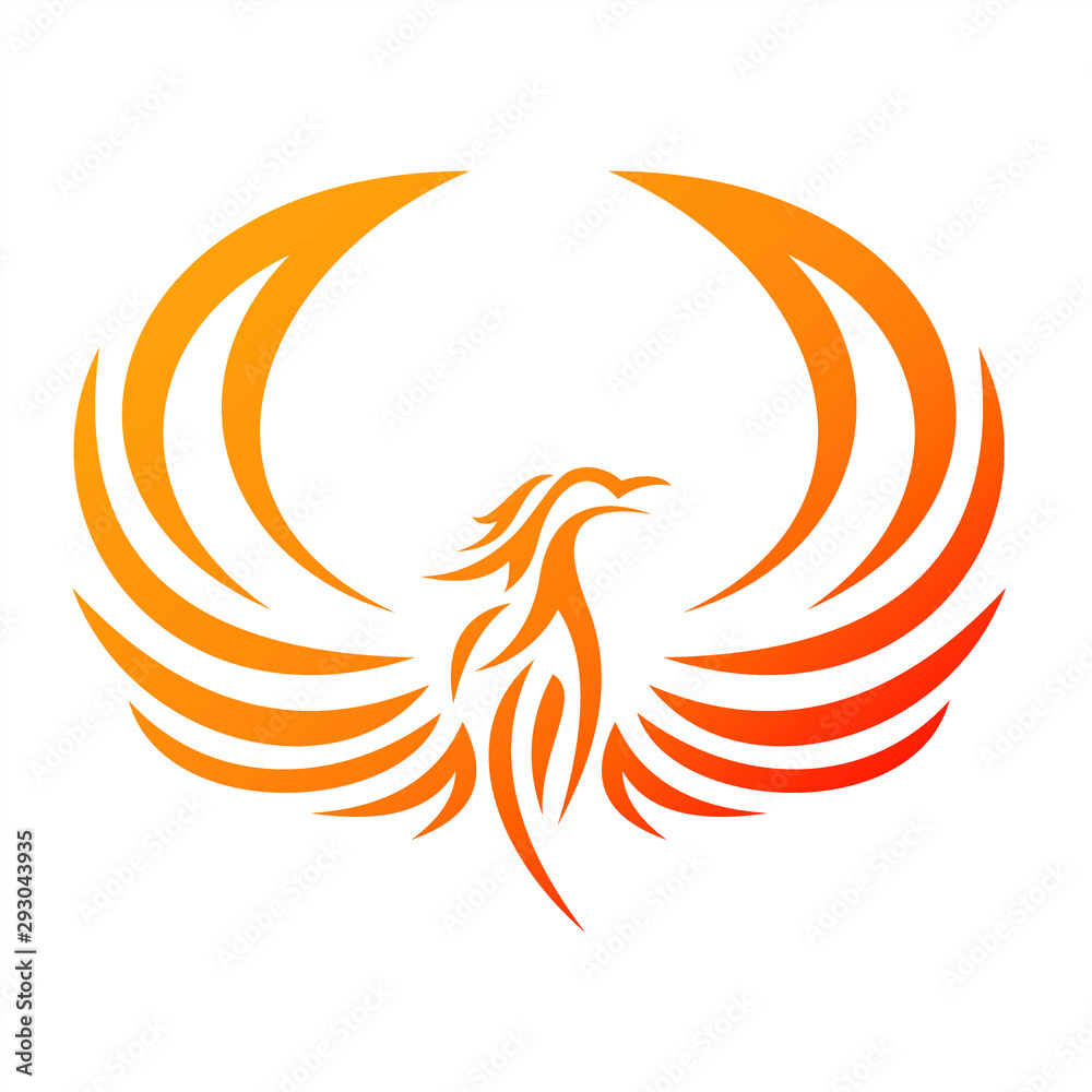 Very charming phoenix illustrations for the concept of logos and icons ...