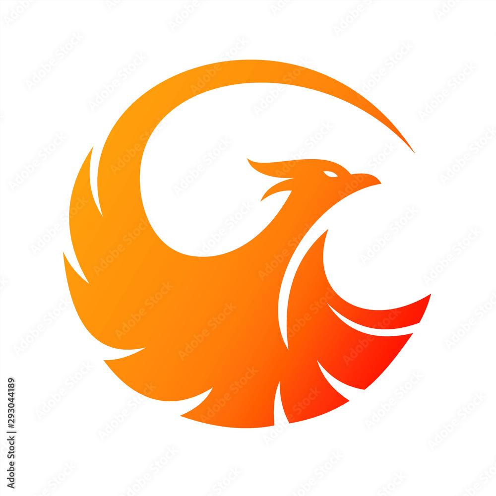 Very charming phoenix illustrations for the concept of logos and icons ...