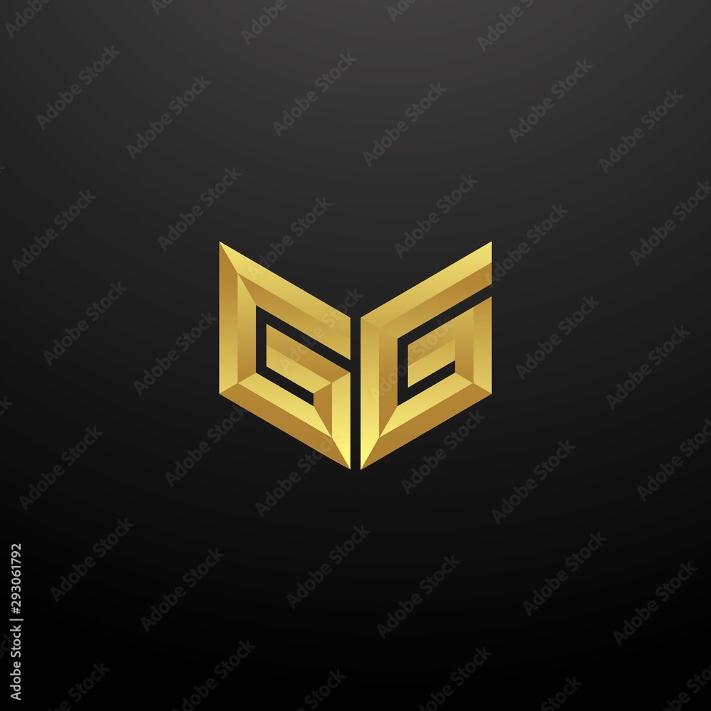 GG Logo monogram 3d version Stock Vector | Adobe Stock