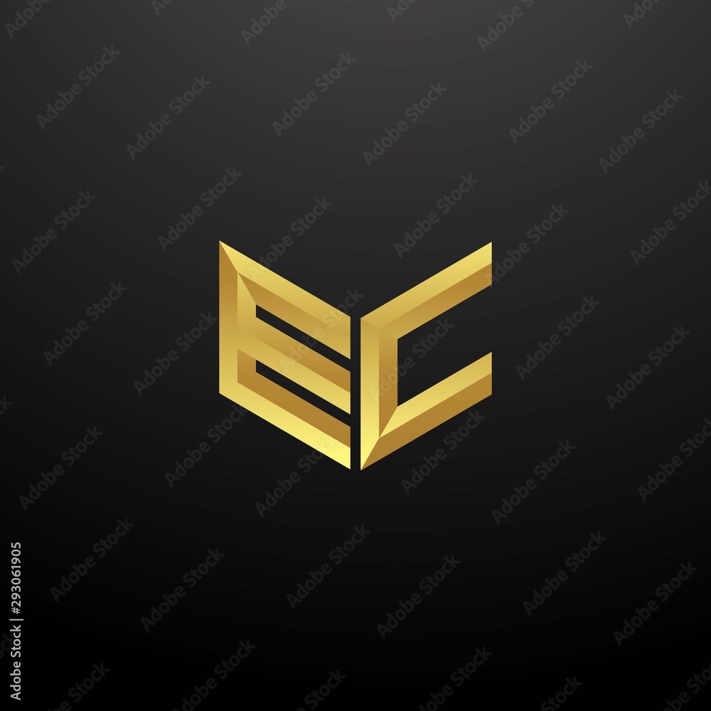 EC Logo monogram 3d version Stock Vector | Adobe Stock