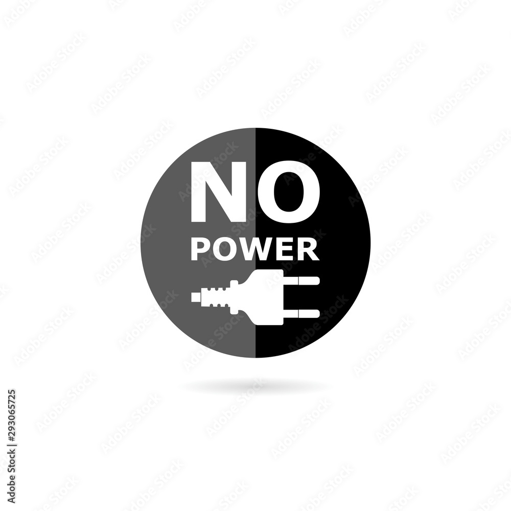 No power concept, Word No power icon Stock Illustration | Adobe Stock