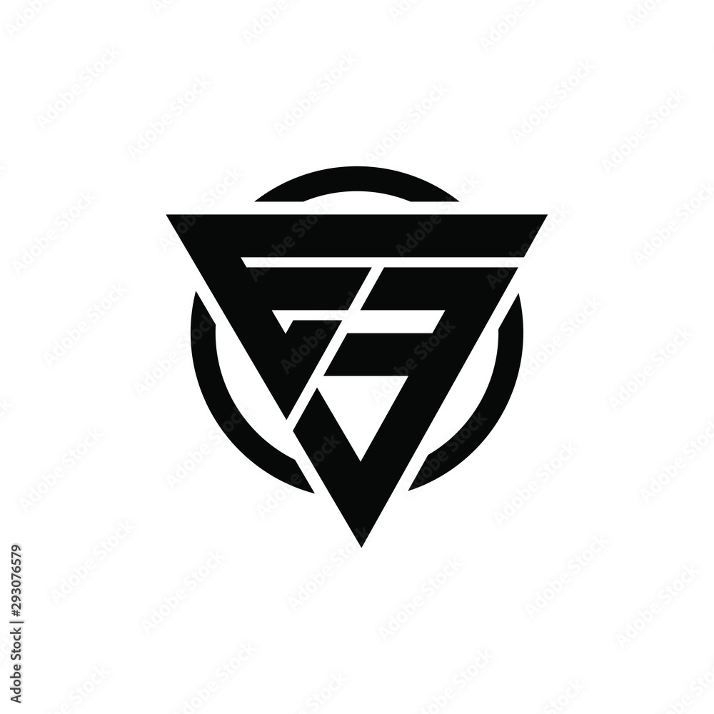E3, 3E Triangle Logo Circle Monogram Design Vector Super Hero Concept ...