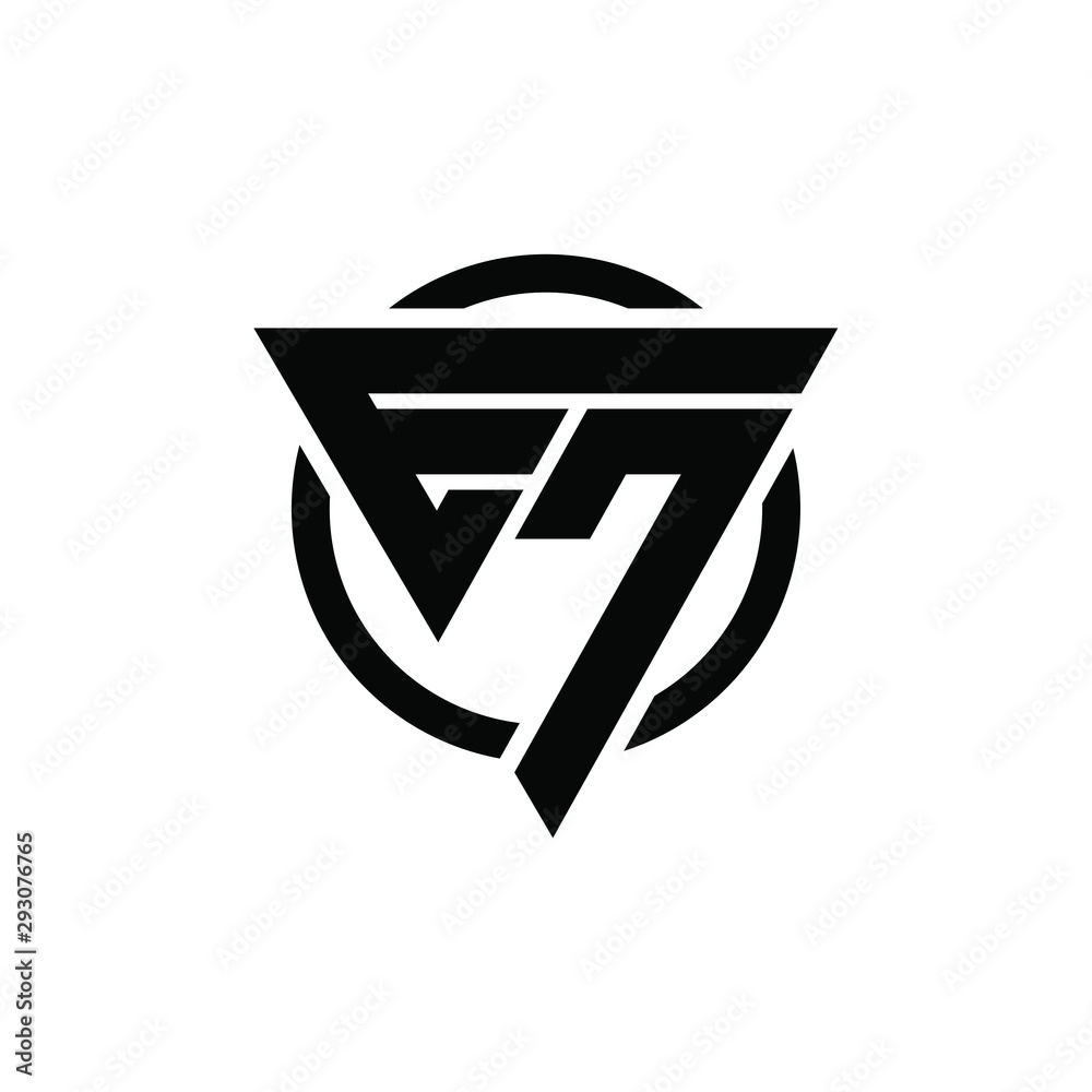 E7, 7E Triangle Logo Circle Monogram Design Vector Super Hero Concept ...