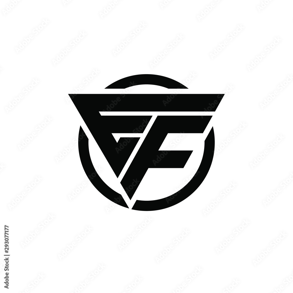 EF, FE Triangle Logo Circle Monogram Design Vector Super Hero Concept ...