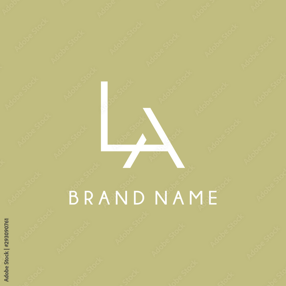 Initial/letters L and A monogram vector logo Stock Vector | Adobe Stock