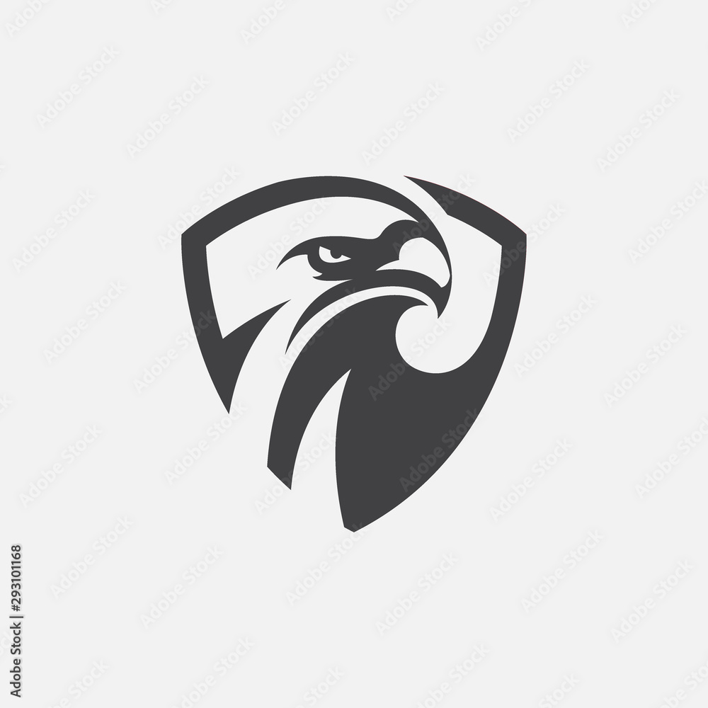 eagle shield icon design illustration, hawk icon design, eagle logo ...