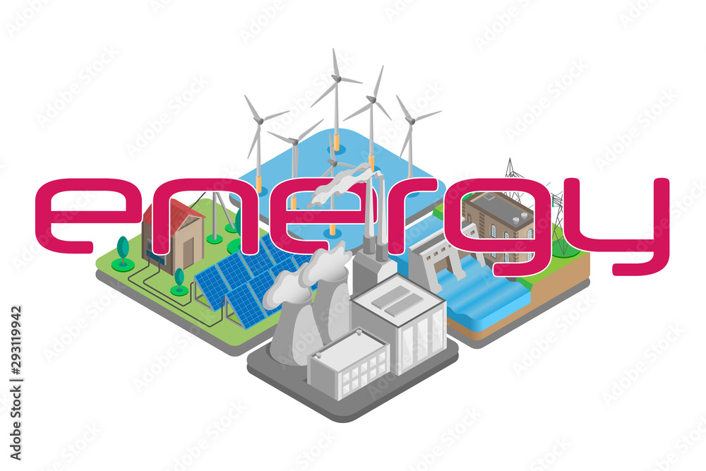 Vector set of illustrations in simple flat style - alternative and ...