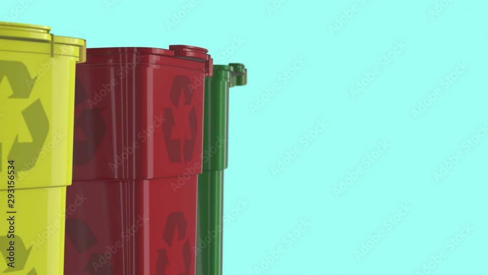 Vid o Stock Recycling Bins For Different Types Of Waste Materials vid-o-stock-recycling-bins-for-different-types-of-waste-materials