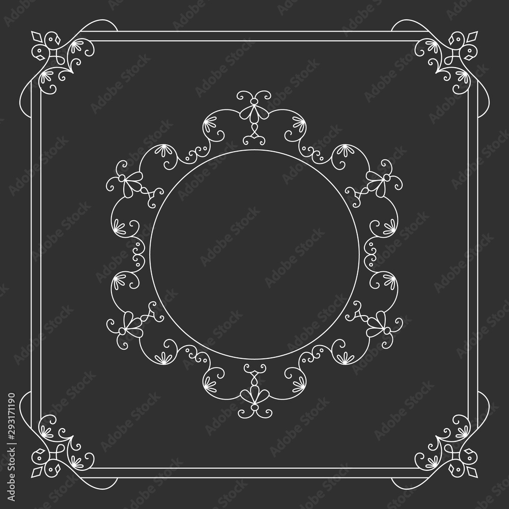 Vintage Circle Border Clip Art