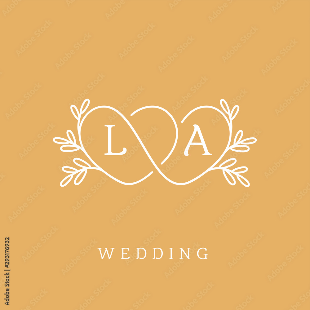 Vector logo design template. Wedding symbol concept. Stock Vector ...