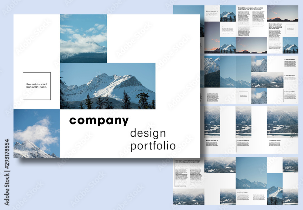 Landscape Portfolio Layout Stock Template | Adobe Stock
