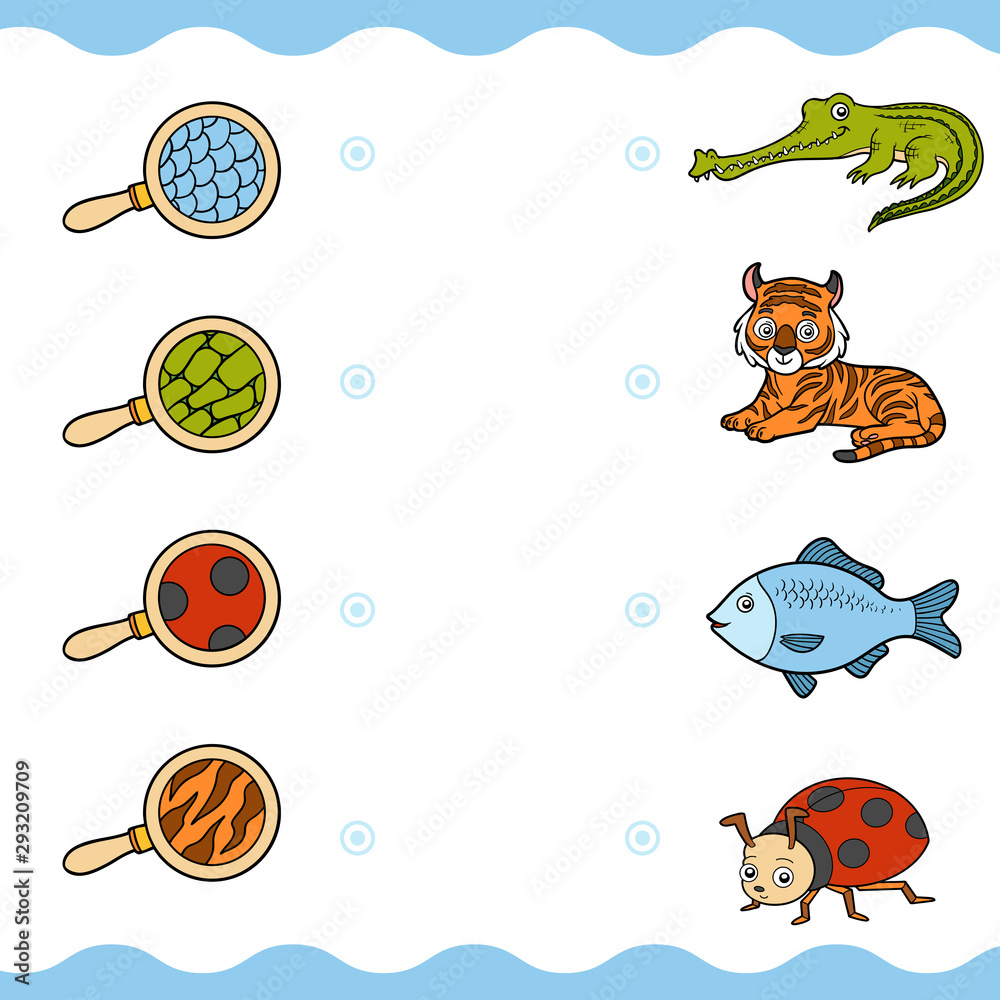 Matching game, education game for children. Find the right parts, set ...