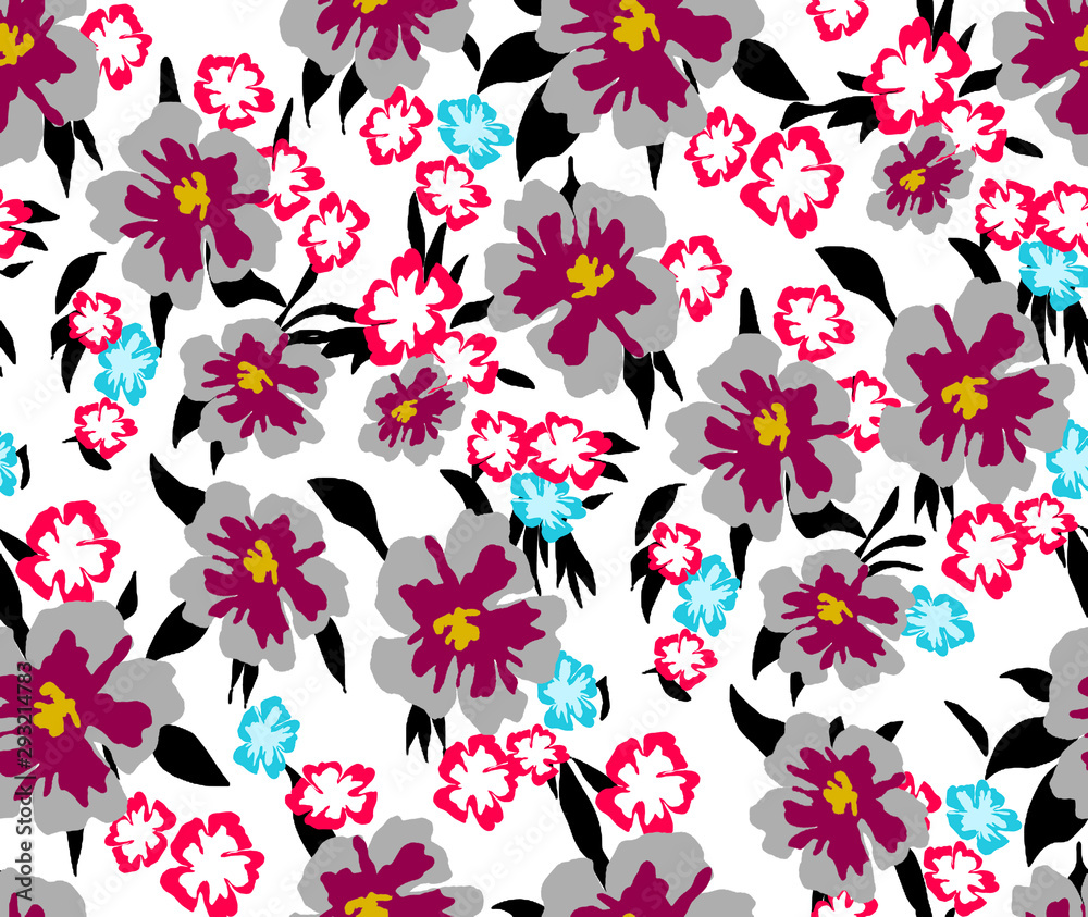 Contemporary Floral Fabric Prints