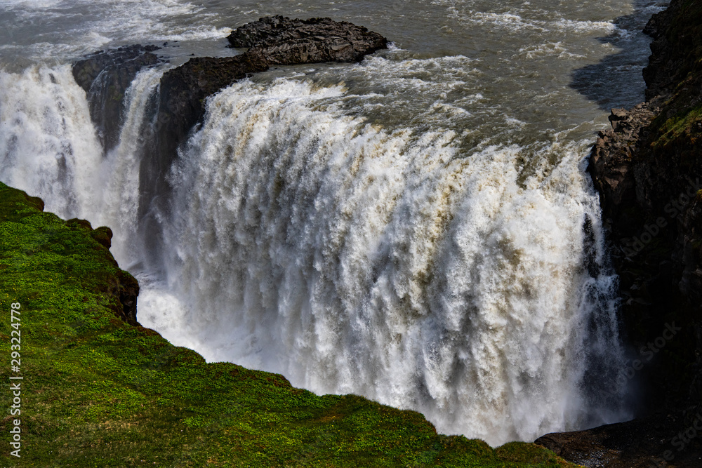 Gulfoss Island Sehenswürdigkeit Attraktion Wasserfall Stufen ...