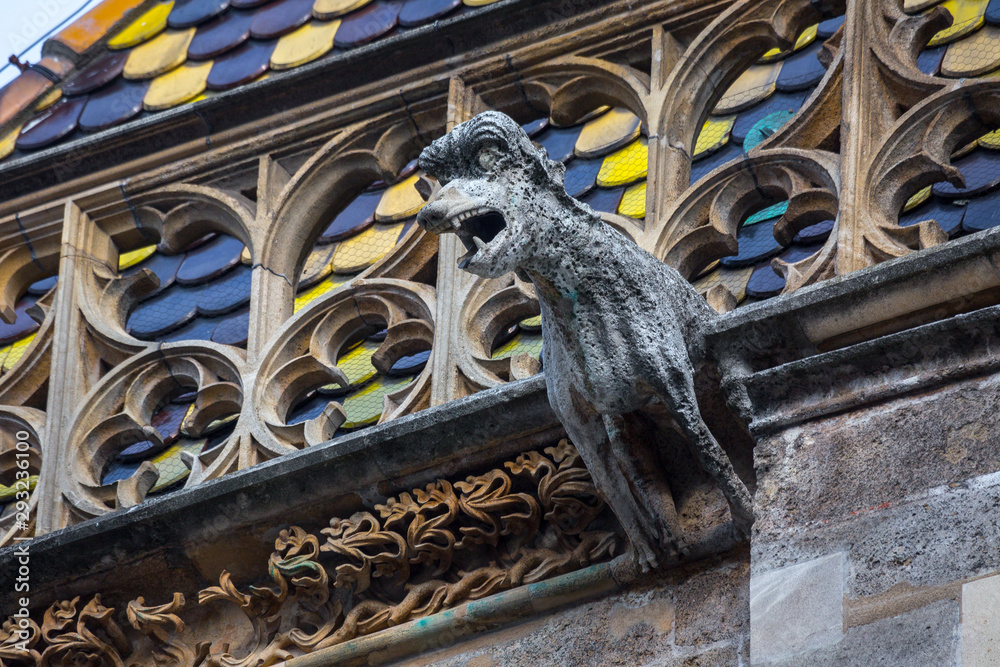 Elements of Gothic architecture. Grotesque, chimera and gargoyle ...