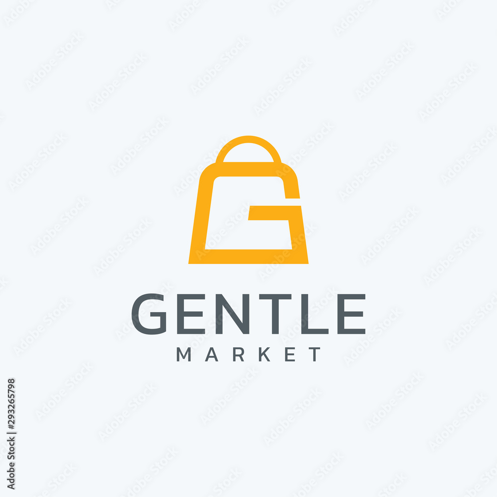 Letter G and shopping bag logo design Stock Vector | Adobe Stock
