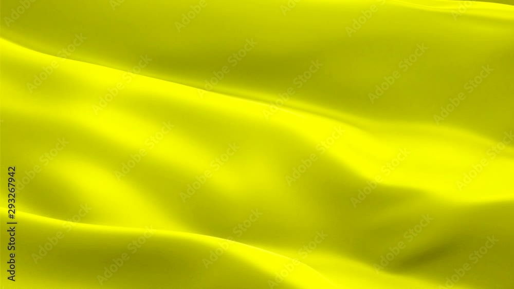 Yellow flag. video waving in wind Realistic gold Flag background ...