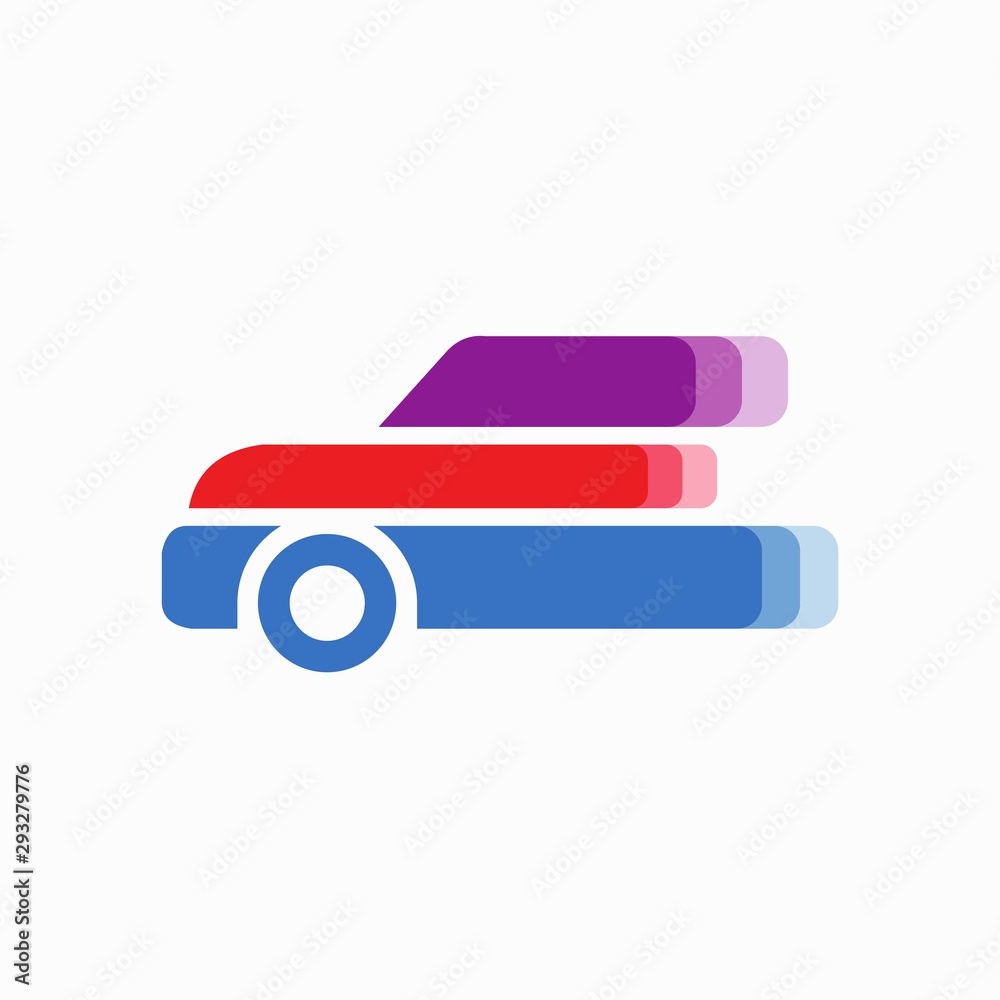 Car icon logo move fast Stock Vector | Adobe Stock