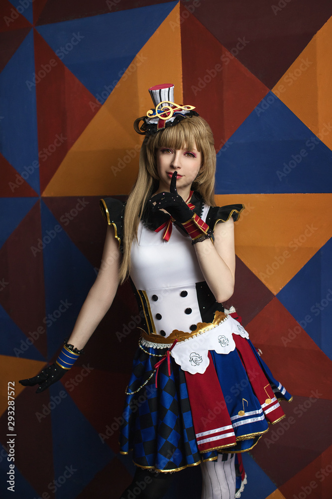Cosplay of school idol / young cute beautiful girl anime cartoon ...