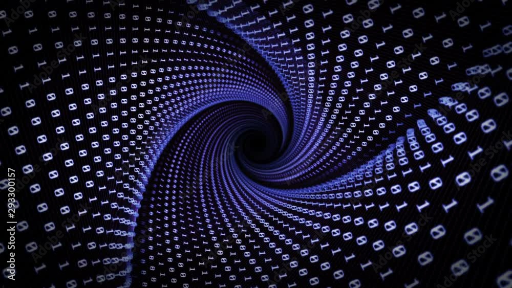 Vídeo do Stock: Random Binary Numbers Tunnel Animation, Digital ...