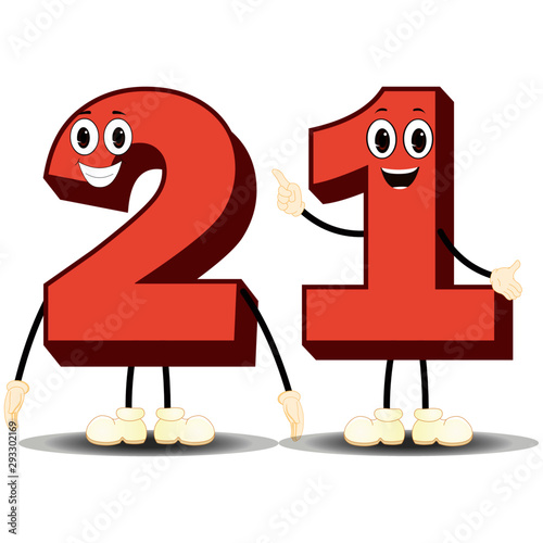 Number Twenty Character Cartoon Vector Image Stock Vector, 50% OFF