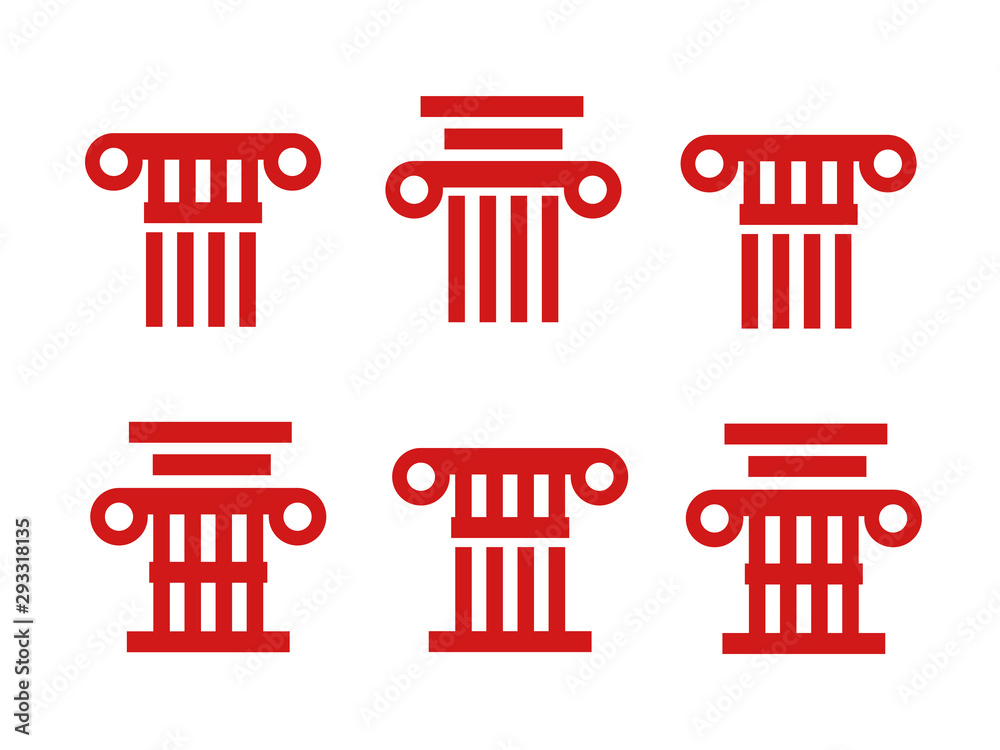Greek and roman pillar. Architecture greek column icon Stock Vector ...