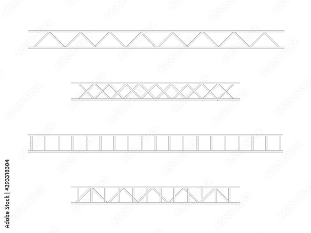 Steel truss construction. Metal framework aluminum construction for ...