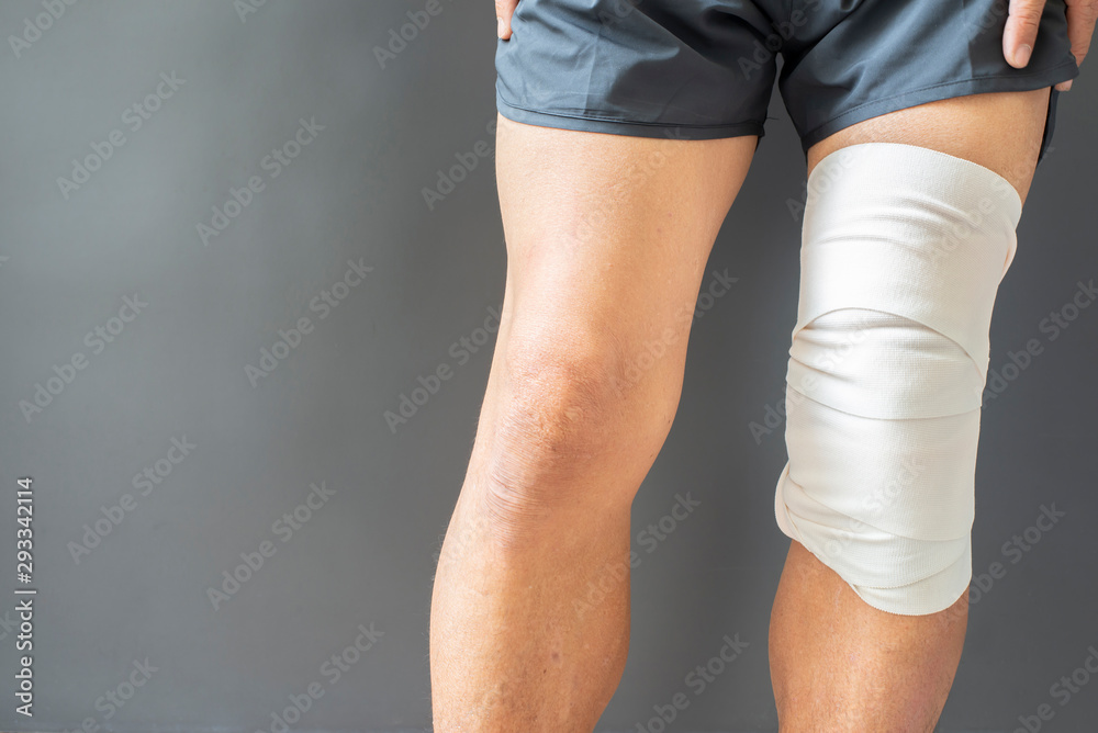 Photos of injured muscles of the joints, bones, and muscles in the leg ...