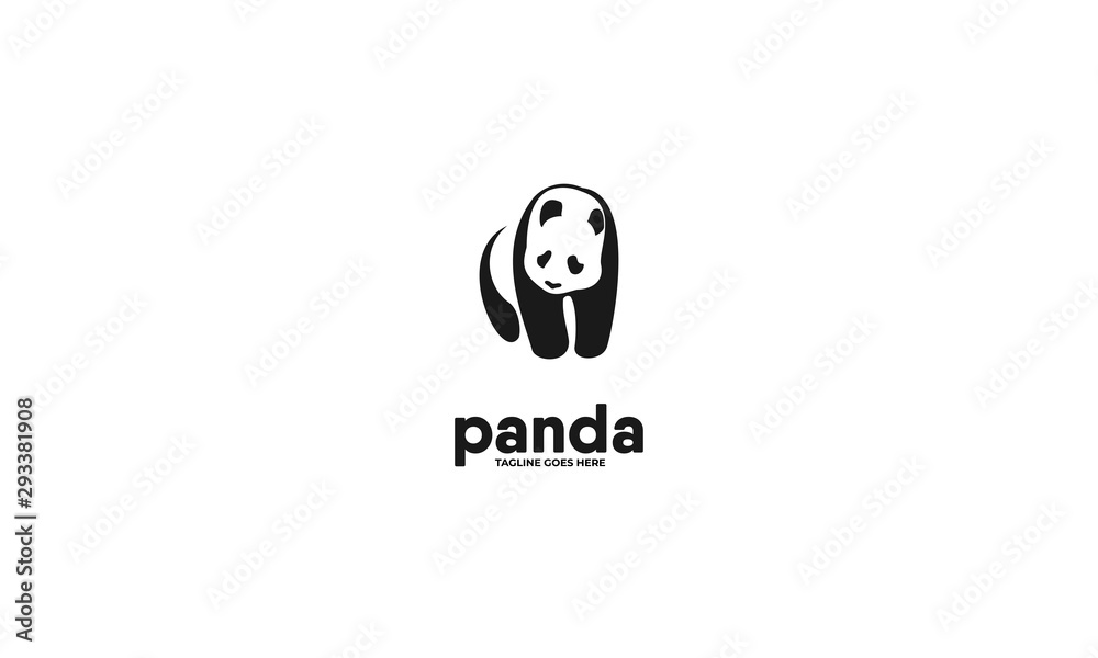 panda logo design Stock Vector | Adobe Stock