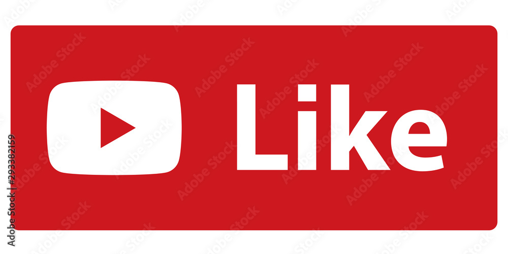 Social Media Like Button - YouTube Stock Vector | Adobe Stock
