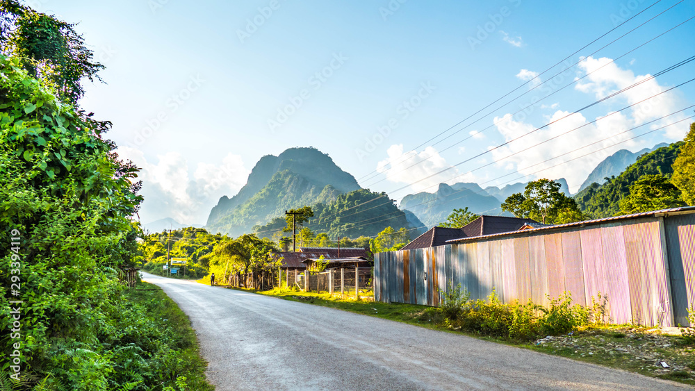 Beautiful nature with the famous mountains in laos Stock Photo | Adobe ...