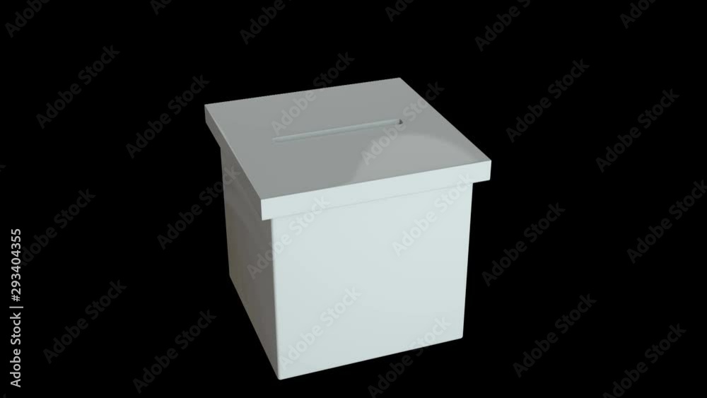 Blank election box ballot campaign. Casting vote concept 3d render ...